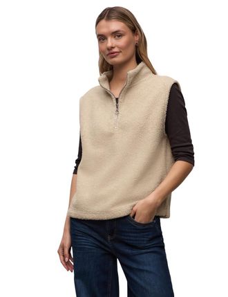 Street One Teddy Shirt mit Zipper Soft Fawn beige 40