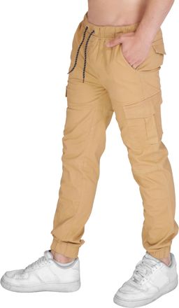 Elara Herren Cargohose Slimfit Beige 2XL