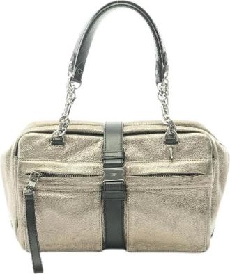 Loewe Sac &agrave; main Laura en cuir pr&eacute;-aim&eacute; - Femme - Pre-owned - Beige - Taille: ONE Size