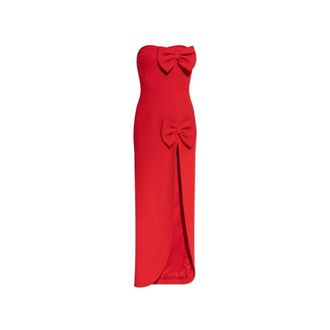 Alessandra Rich Off-Shoulder Kleid - - Dresses - Damen - Rot - 2XS