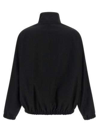 Courr&egrave;ges Buckle-Collared Bomber Jacket - Black