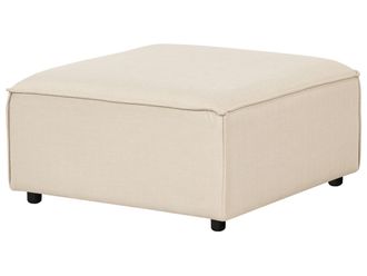 Beliani Ottomane Stoff beige quadratisch Fußhocker niedrige Beine modern Ardal