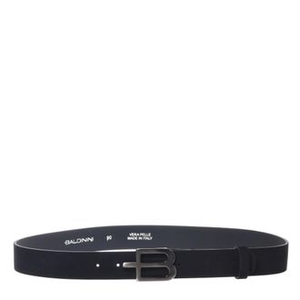 Baldinini Suede Belt - - Accessories - Herren - Blau - 120 CM