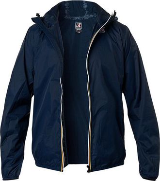 K-Way Herren Regenjacke blau Mikrofaser unifarben
