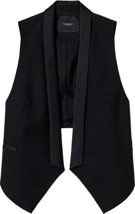 Twin-Set Weste mit Logo - Schwarz