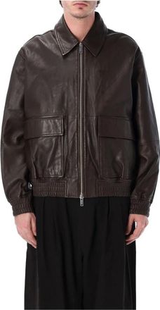 STUDIO NICHOLSON Homme, Vestes, Brun, Taille: S Piston Leather Bomber