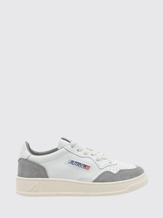 Autry Medalist Low Bicolor-Ledersneaker mit perforierter Spitze