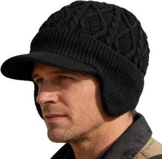 Generico Bonnet thermique - Couvre-chef pour homme par temps froid | Fibre acrylique avec cache-oreilles, ski, randonn&eacute;e, camping, &eacute;quitation, chaussettes chau