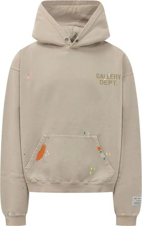 Gallery Dept. Homme, Sweatshirts et sweats &agrave; capuche, Beige, Taille: M GD Paint Logo Sweat &agrave; capuche