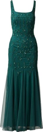 Adrianna Papell Abendkleid Bead Mesh Long Dress Zartes, mit Blumenmotiven besticktes, &auml;rmelloses Abendkleid