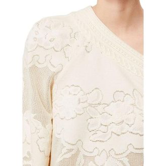 Isabel Marant Top Shilo asym&eacute;trique en jacquard fleuri brod&eacute; de coton