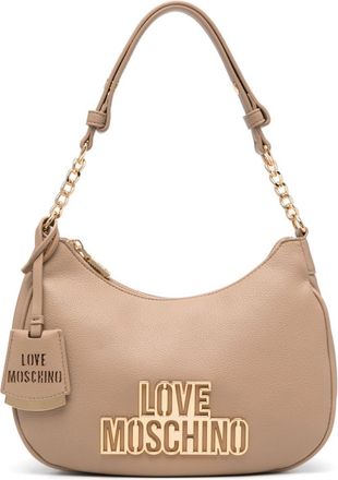 Love Moschino Schultertasche mit Logo - Braun