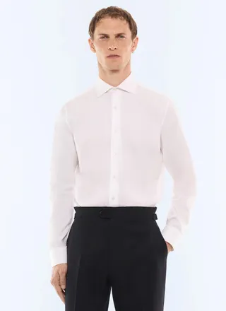 Fursac Chemise en twill de coton - Taille 38 - Homme
