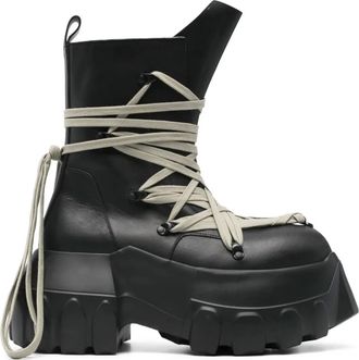 Rick Owens Megalace Mega Tractor Stiefel - Schwarz