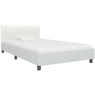 vidaXL Bettgestell Wei&szlig; Kunstleder 100&times;200 cm vidaXL