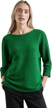 Street One Damen A322366 Shirt mit feiner Struktur,Gr&uuml;n, 46