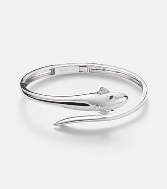 Yvonne L&eacute;on Yvonne L&eacute;on Armreif Requin aus 9kt Wei&szlig;gold mit Diamanten
