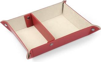 LondoDesign Leder Taschenleerer - Vide Poche - Ledertablett Organizer, Praktische Aufbewahrungsbox - für Geldbörsen, Uhren, Schlüssel, Münzen, Handys und Büroauss