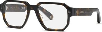 Philipp Plein Homme, Accessoires, Brun, Taille: 56 MM Geometric Optical Frame