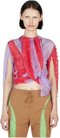 Kiko Kostadinov Kiko Kostadinov, Femme, Blouses et Chemises, Multicolore, Taille: 40 FR Lace Draped Top