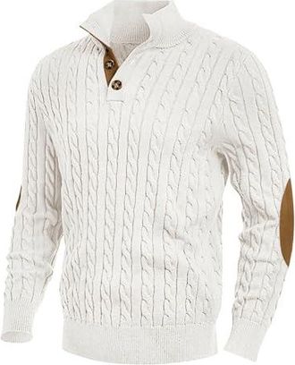 Generic Pull en tricot chaud pour homme - Sweat &agrave; capuche d&eacute;contract&eacute; - Veste de sport - Veste dext&eacute;rieur pour homme - Printemps automne et hiver - Coupe ajus