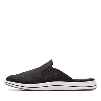 Clarks Femme Breeze Shore Mule, Motif Floral Noir, 39.5 EU