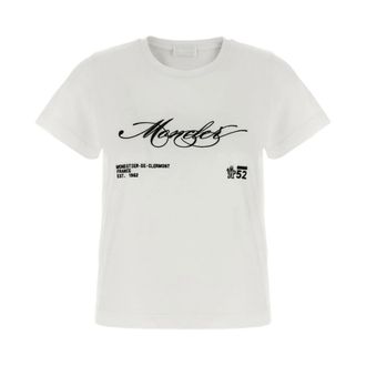 Moncler Wei&szlig;e Seide & Nylon T-Shirts und Polos - - Tops - Damen - Wei&szlig; - M