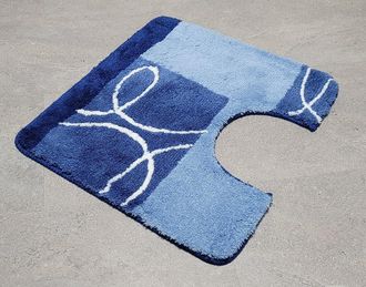 Kleine Wolke WC-Vorleger Curly blau 55 x 50 cm