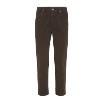 Brunello Cucinelli Damen, Jeans, Braun, SGr&ouml;&szlig;e