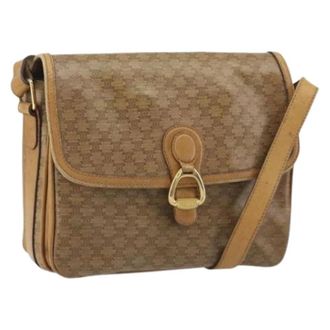 Celine Pre-owned Vintage Macadam Shoulder Bag - Femme - Pre-owned - Brun - Taille: ONE Size