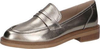 Caprice Damen Slipper aus Leder Elegant, Beige (Taupe Metallic), 38.5 EU