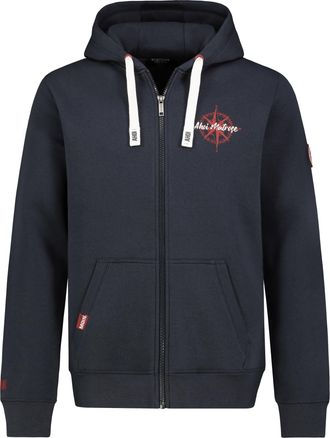 Eight2Nine Herren Sweatjacke mit maritimen Backprint, Oversized mit Kapuze Dark-Blue L