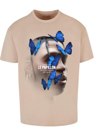 Mister Tee Herren T-Shirt Le Papillon Oversize Tee Wet Sand XXL