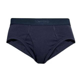 Tom Ford Homme, Sous-v&ecirc;tements, Bleu, Taille: XS Logo Briefs