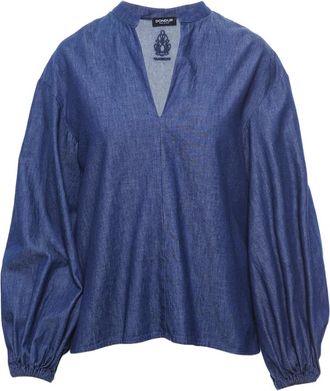 Dondup Femme, Blouses et Chemises, Bleu, Taille: 36 FR Chemise en jean regular