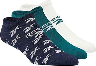 Reebok 100% Polyester Chaussettes Invisibles, Pin de Minuit, M Mixte