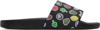 J.W.Anderson Low-Top Sneaker - Sticker Logo Slides Sandals - Gr. 39 (EU) - in Schwarz - f&uuml;r Damen