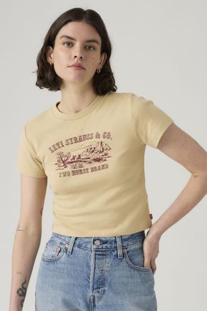 Levi's T Shirt Graphique Essential Sporty - Femme - Jaune / Western Archival Levi Strauss Scenic Safari - L