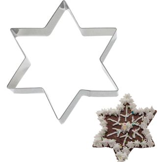 Westmark Lebkuchen-Ausstechform Stern, Gro&szlig;, Inklusive Rezept, L&auml;nge: ca. 12 cm, Rostfreier Edelstahl, Stern, Silber, 35122291