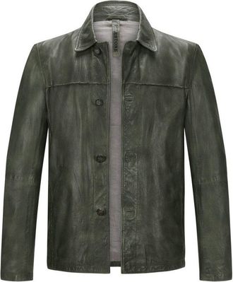 Milestone Lederjacke MSHampton aus planzlich gegerbtem Lammleder mit Knopfleiste