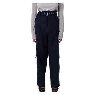 Pinko Pinko, Femme, Pantalons, Bleu, Taille: 36 FR Pantalon Laine Pluie