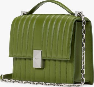 Kate Spade New York Kate Spade Deco Schultertasche Mit Steppmuster Und Kette f&uuml;r Frauen in Waldrebe | LEDER
