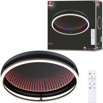 Paulmann 71056 LED Deckenleuchte Spaceglow One RGB+ 2000lm 230V 34,5W Schwarz matt