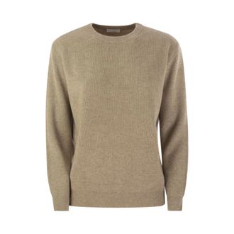Brunello Cucinelli Wrap-Around Kaschmir Strick - - Knitwear - Damen - Beige - M