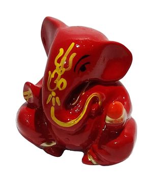 Generic Sahishnu Online & Marketing Ganesha Idol Statue, Ganesha-Idole f&uuml;r Zuhause und B&uuml;ro, Mini-Ganesha-Idol f&uuml;r Zuhause/Auto-Dekoration, Vighnaharta Ganpat