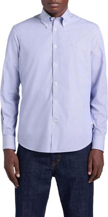Harmont & Blaine Homme, Chemises, Bleu, Taille: 3XL Chemise Microstripe avec Teckel