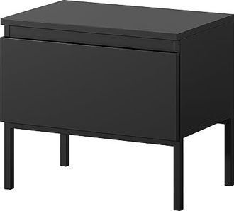 Selsey Nachttisch Beistellschrank Beistelltisch Nachtschrank Mit Schublade Schwarz Schwarze Beine Bemmi