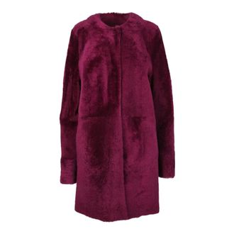 Drome Pelzmantel mit automatischem Verschluss - - Coats - Damen - Lila - L