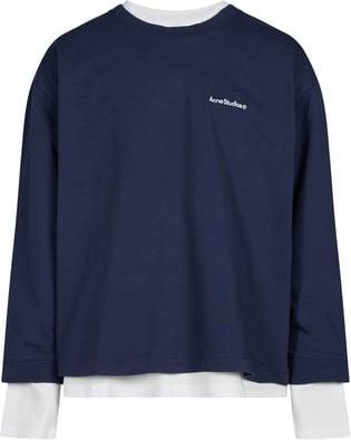 Acne Studios Sweatshirt multicouche &agrave; logo en coton