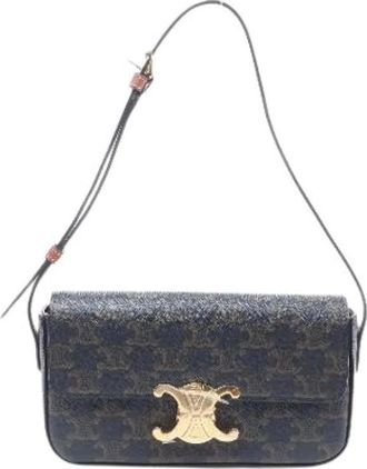 Celine Pre-owned Triomphe Claude Shoulder Bag - Femme - Pre-owned - Brun - Taille: ONE Size